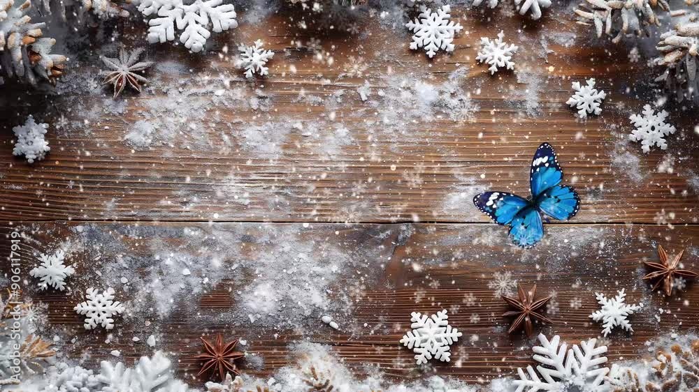 winter advent christmas background template seamless looping overlay 4k ...