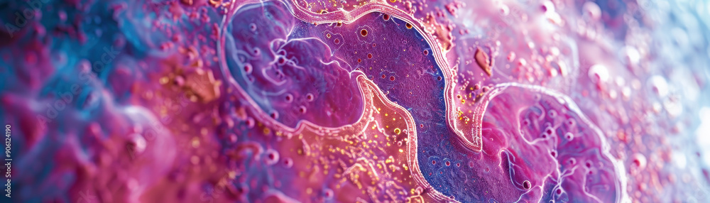 Two kidneys are shown in a blue and orange color scheme. The image has ...