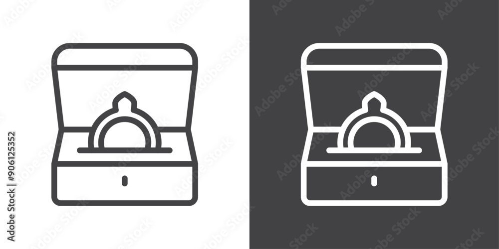 Ring box icon vector logo set collection for web app ui Stock Vector ...