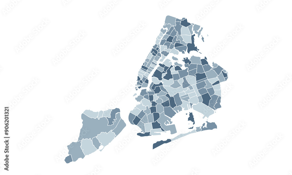 New York City map with individual colors for website layouts,background ...