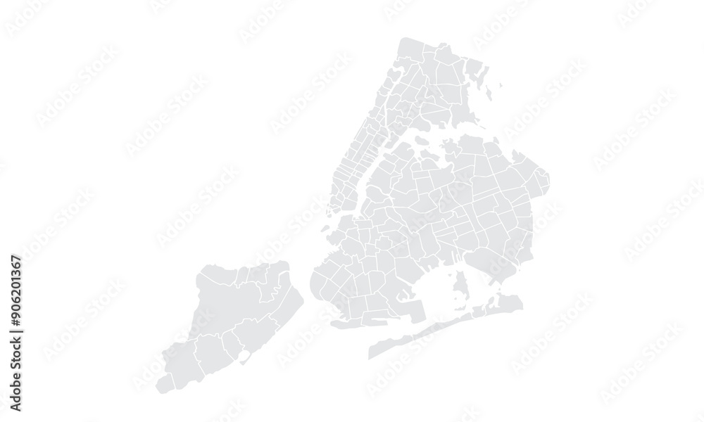 New York City map Grayscale,isolated on white background for website ...