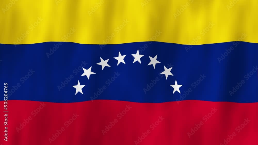 Venezuela flag country animation 3D symbol design waving in wind ...