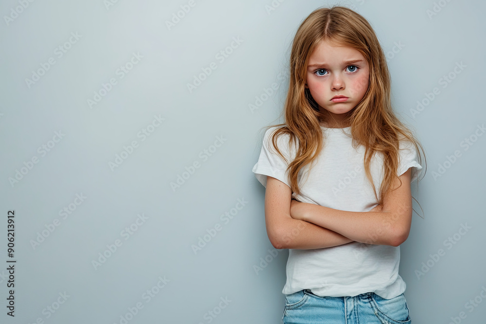 Confused expression model shoot, child looking puzzled wide eyed raised ...