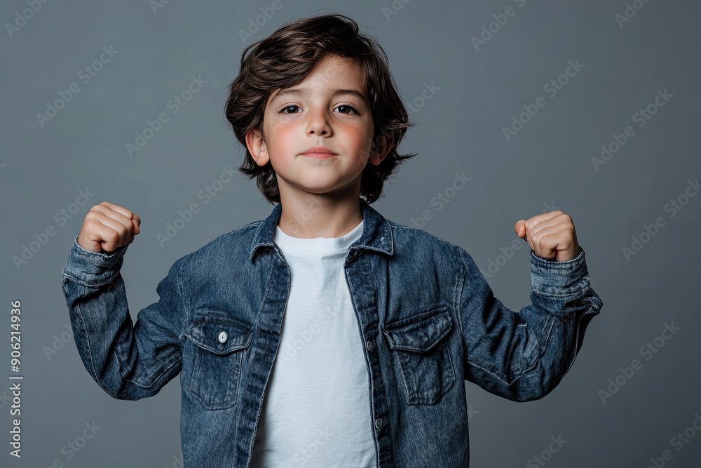 Confident expression model shoot, child confidence strong stance clean ...