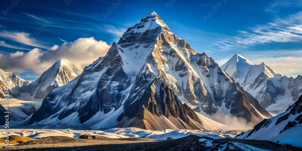 K2 mountain peak second highest mountain peak in the world K2 base camp ...