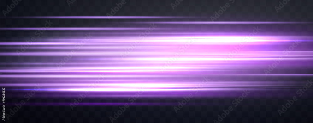 Purple glow speed lines, colorful light trails, stripes. Speed rays ...