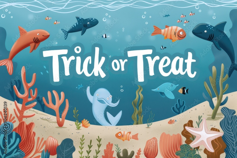 Underwater Halloween Collage: Images of underwater creatures ...