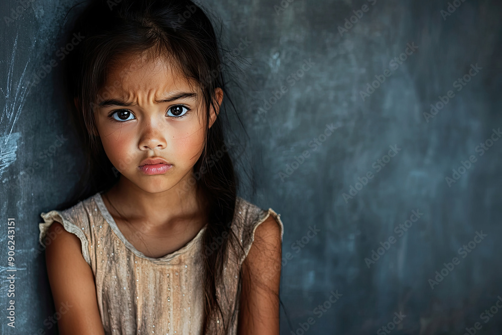 Sad expression, child model shoot, clean background, looking sad ...