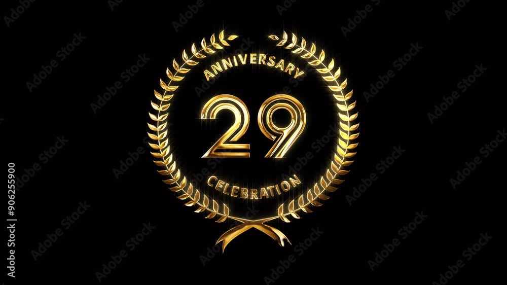 29th Anniversary Celebration. Happy 29 Years Anniversary Animation in ...