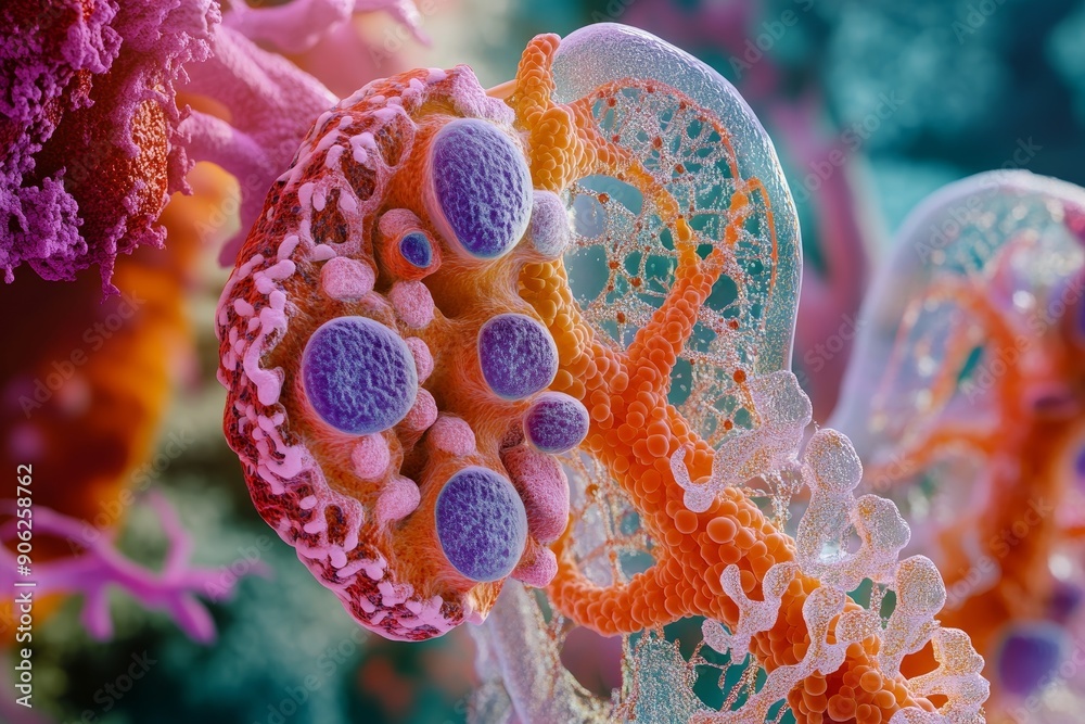 Detailed depiction of the filtration process in a kidney nephron ...