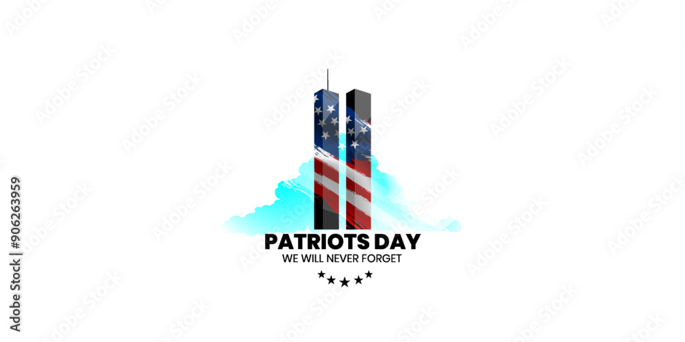 Patriot Day Background, September 11, United States flag, 911 memorial ...