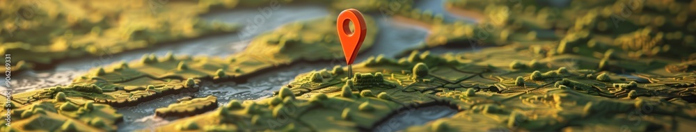 Animated 3D Game Sprite with a Rotating Locator Pin for Map Navigation ...