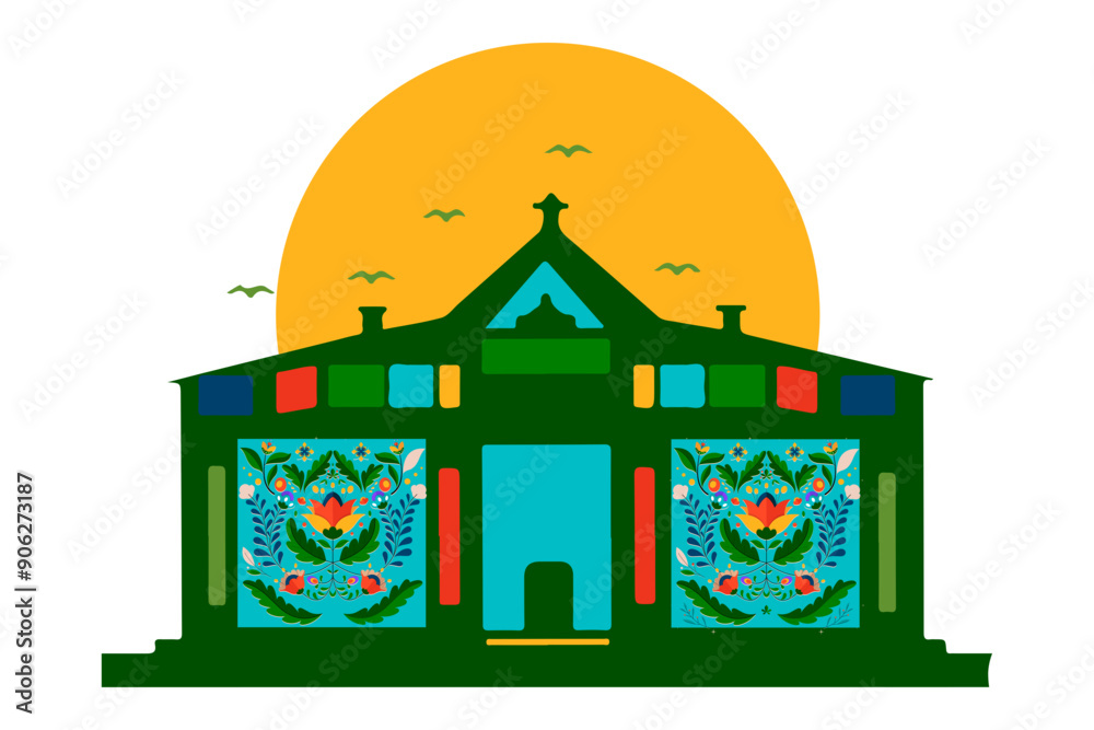 quaid e azam residency ziarat Baluchistan Pakistan vector illustration ...