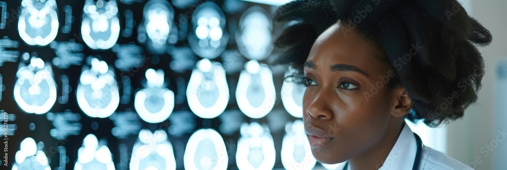 Confident Black Female Neurologist Neuroscientist and Neurosurgeon in ...