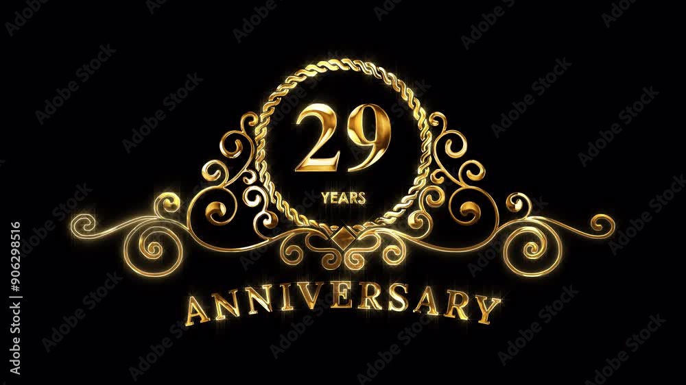 29th Anniversary Celebration. Happy 29 Years Anniversary Animation in ...
