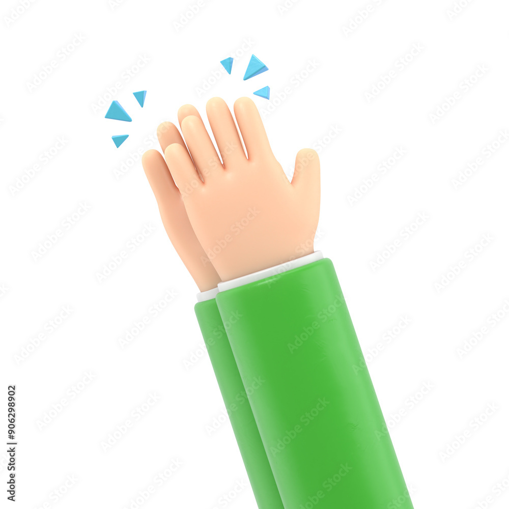 Transparent Backgrounds Mock-up. Cartoon character hands clapping or ...