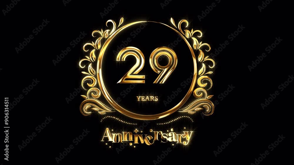 29th Anniversary Celebration. Happy 29 Years Anniversary Animation in ...