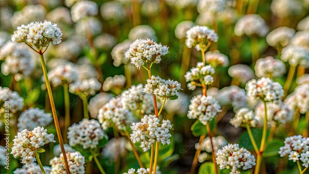 California buckwheat in bloom, a beautiful native plant with clusters ...