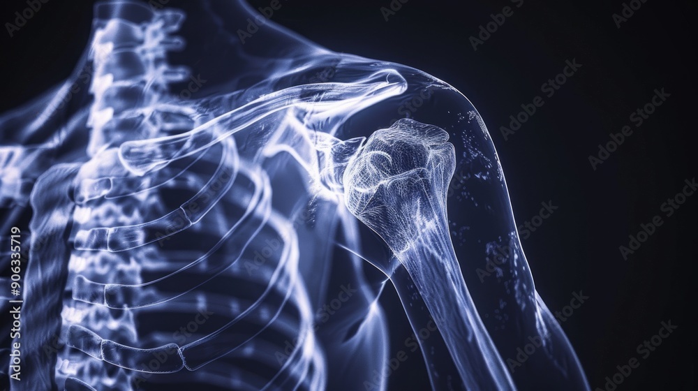 High-Resolution X-Ray Image of a Human Shoulder Joint. Concept of ...