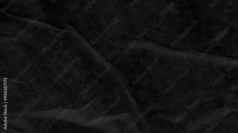 Crumpled black paper stop motion, paper texture background. 4K ...
