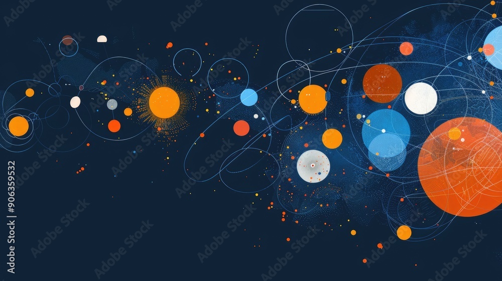 A bubble chart infographic displaying market opportunities, with ...