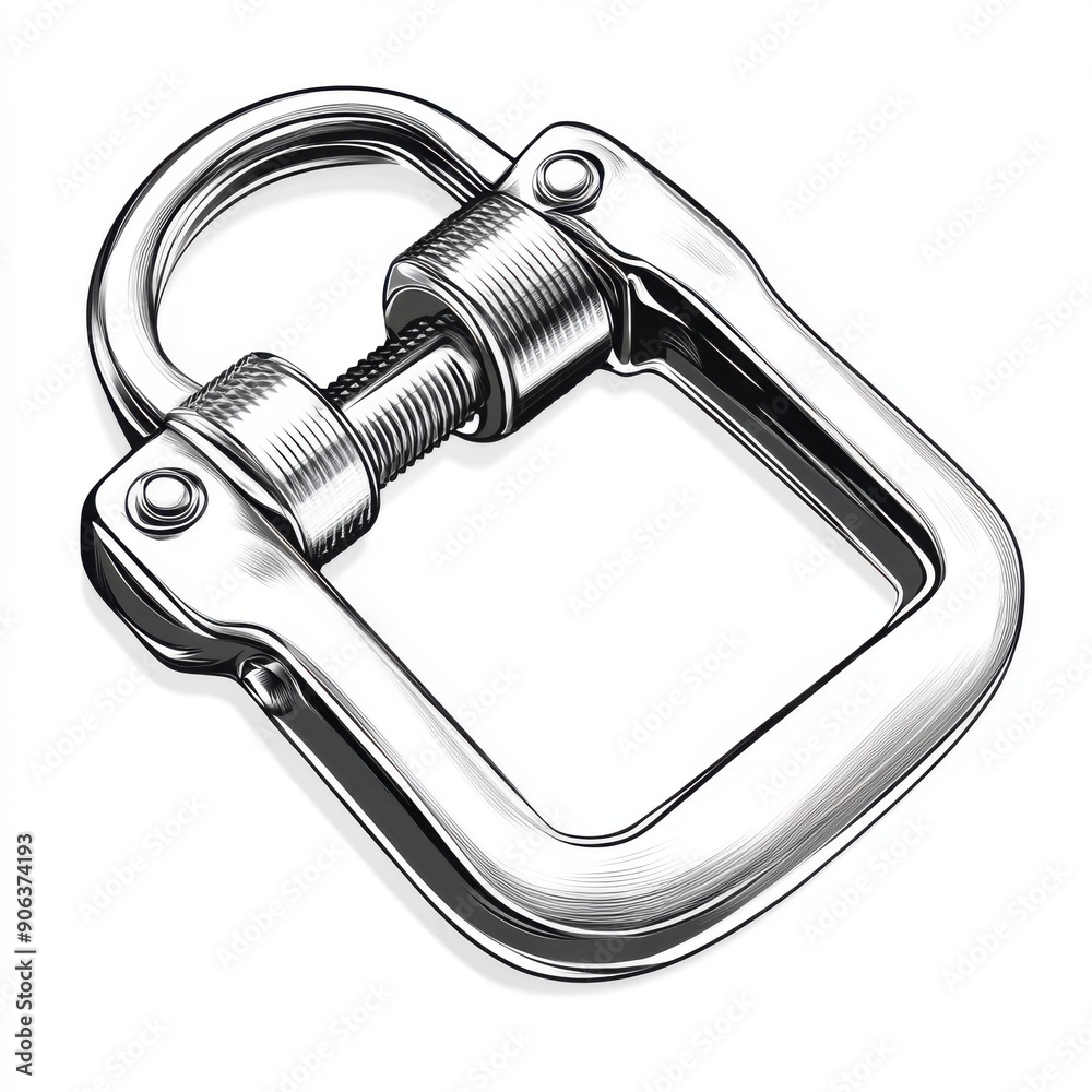 Industrial Stainless Steel Hose Clamp Clipart Fastening Tool Detailed ...