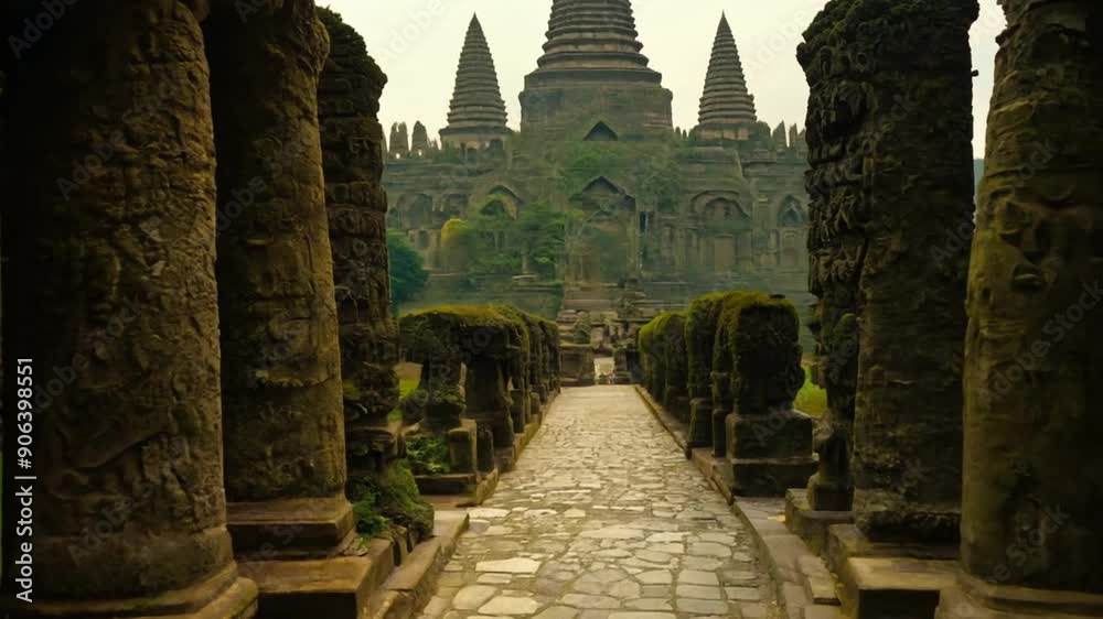 Exploring Ancient Stone Pathways at a Historic Temple Complex in ...