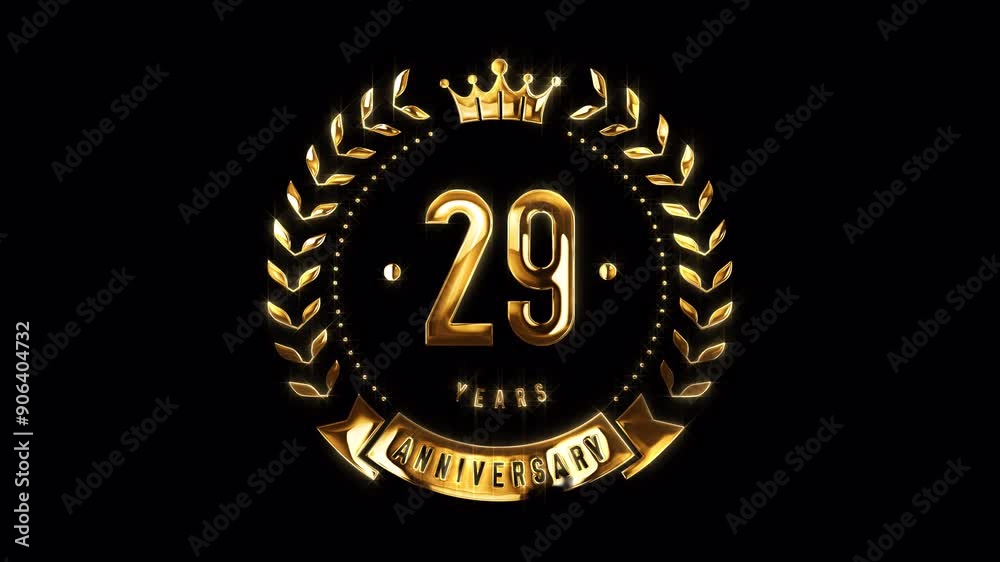 29th Anniversary Celebration. Happy 29 Years Anniversary Animation in ...
