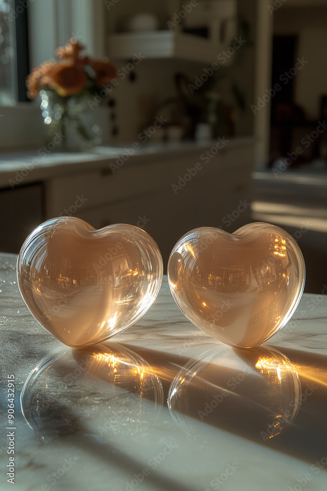 Clean depiction of a pair of silicone implants side by side ...