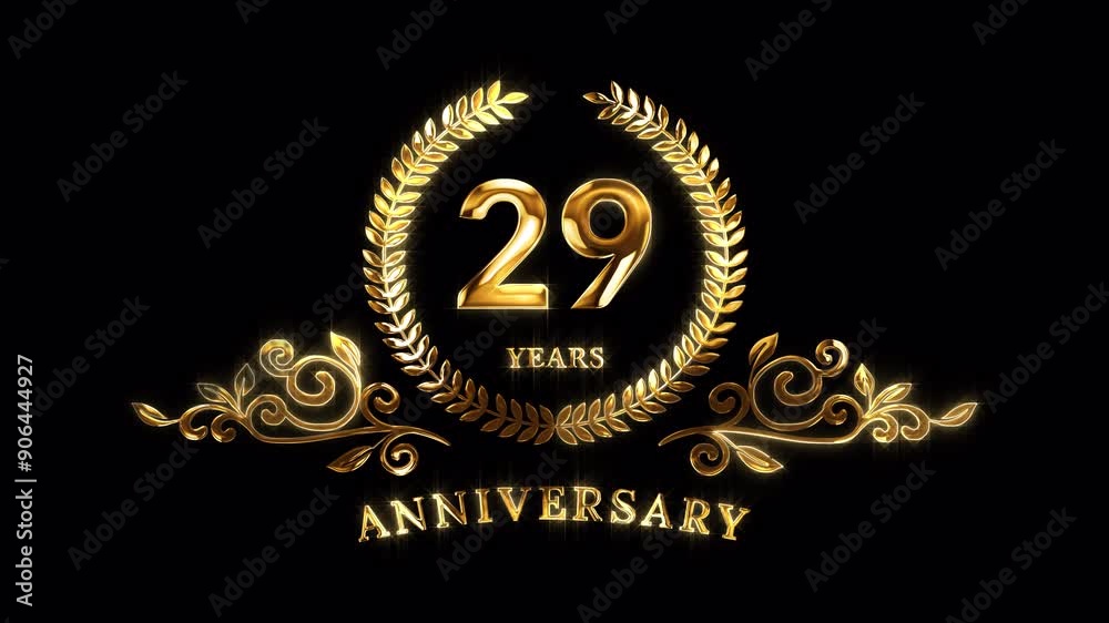 29th Anniversary Celebration. Happy 29 Years Anniversary Animation in ...