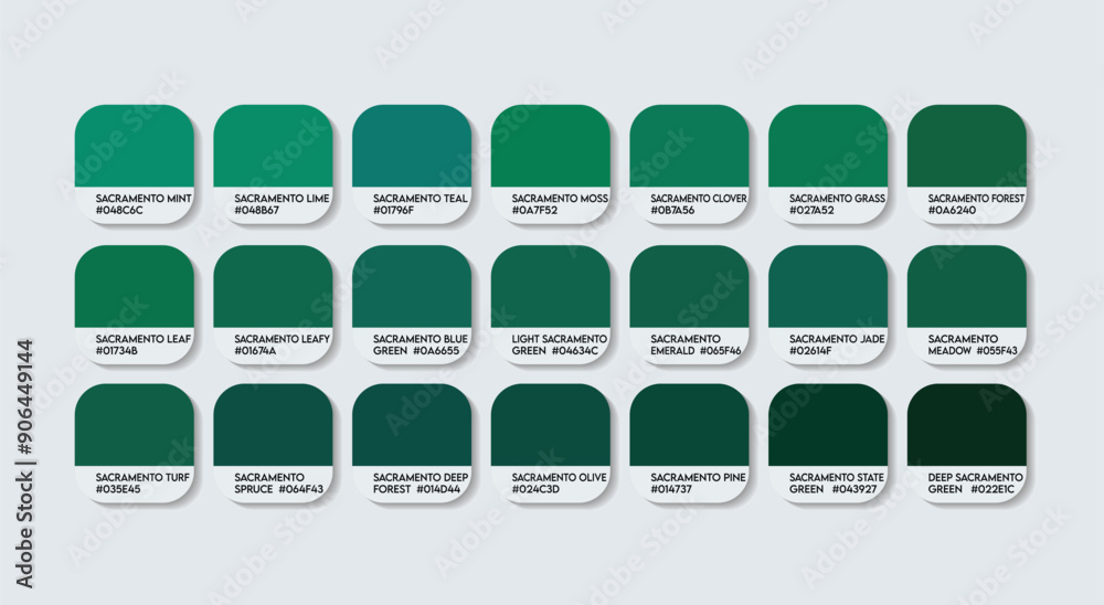 Sacramento Color Palette, Sacramento Color Guide Palette with Color ...