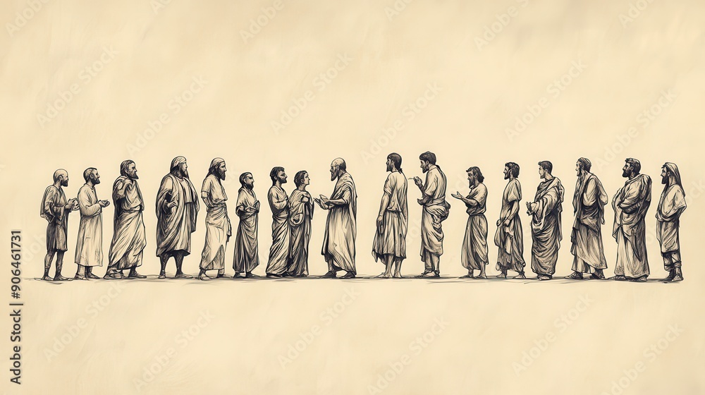 Biblical Illustration of Numbers: Individuals from Diverse Tribes in ...