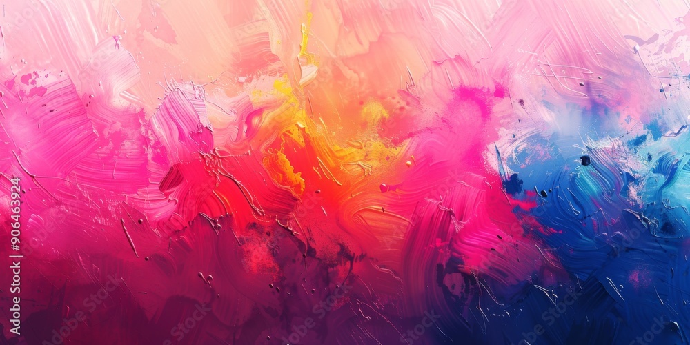 Vibrant Color Splash Art with Abstract Textures, Modern Paint Patterns ...