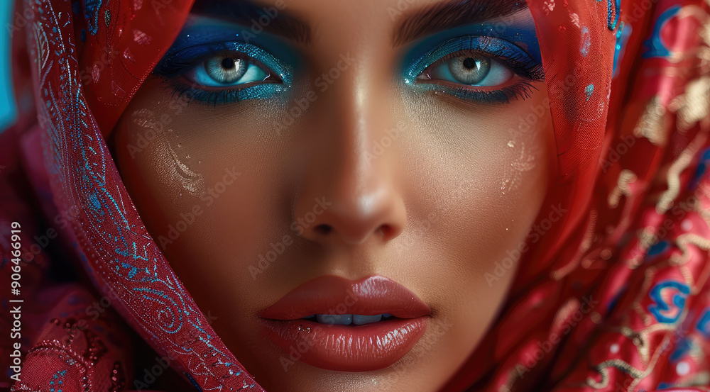 Close up shots of middle eastern women with different shades of red ...