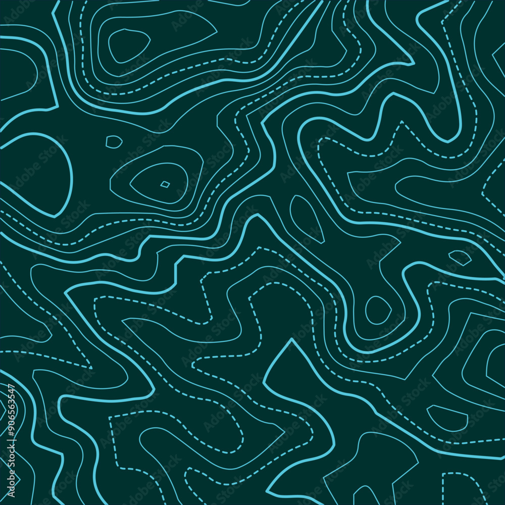 Topographic map background. Generating a terrain elevation map. Grid ...