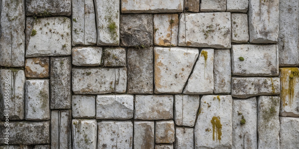 Detailed textures of random stone patterns highlighting a brutalist ...