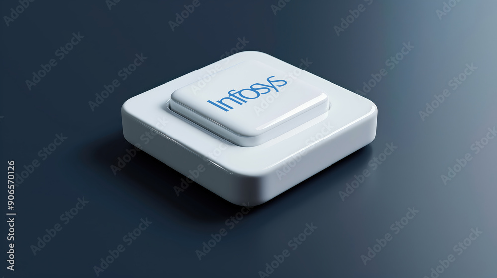 Infosys Button 3D Render Stock Photo | Adobe Stock