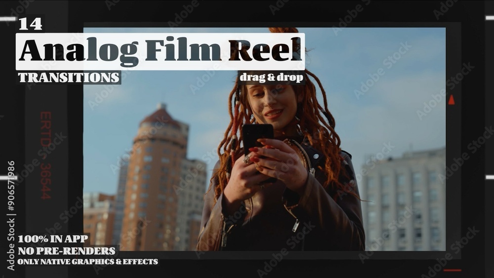Analog Film Slide, Seamless Dynamic Transitions Stock Template | Adobe ...