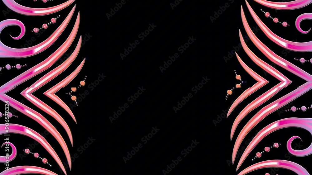 Beautiful pattern batik dayak flowers line art motion graphics for ...