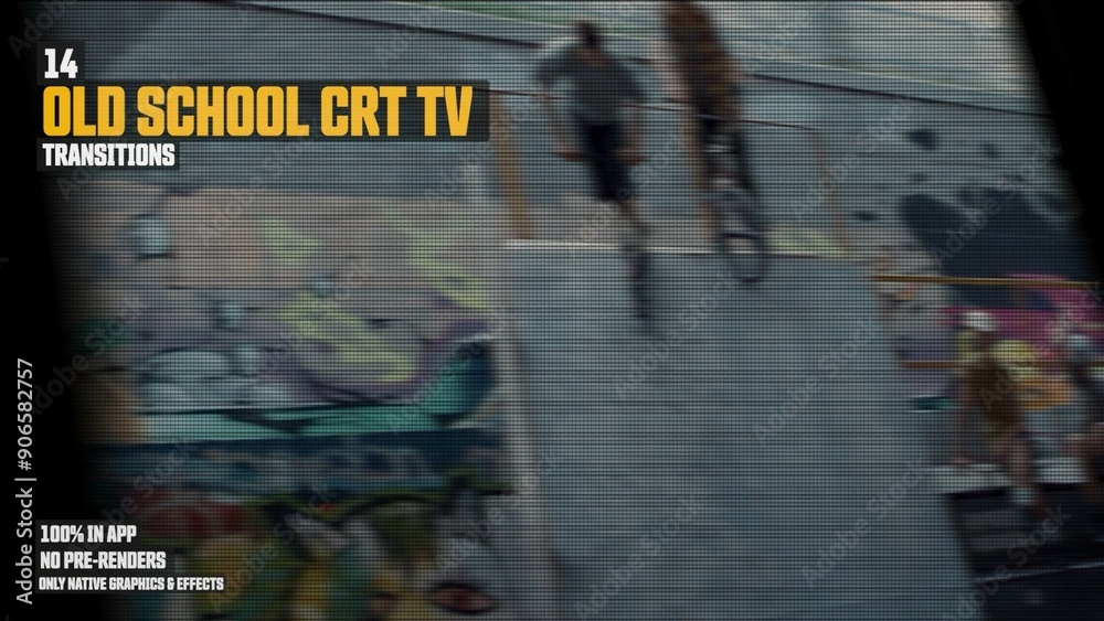 Old School CRT TV, Seamless Dynamic Transitions Stock Template | Adobe ...