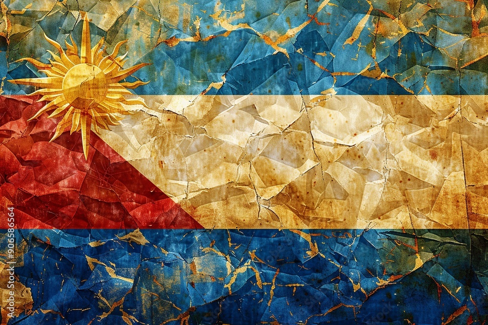 This stylized version of the Malaysia flag features bold and dynamic ...