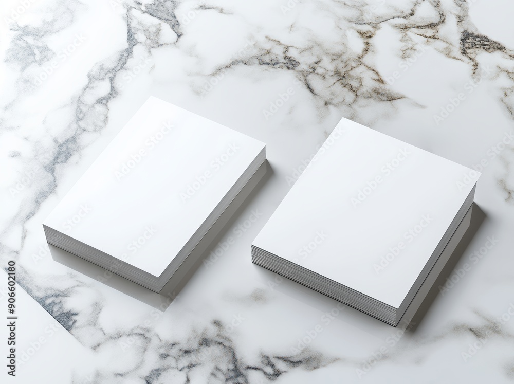 The horizontal Business visiting cards stack is a 3D rendered mock-up ...