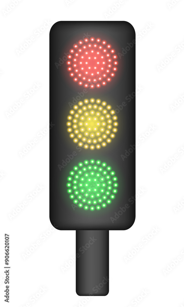 Traffic light. Vector clipart isolated on white background. Stock ...