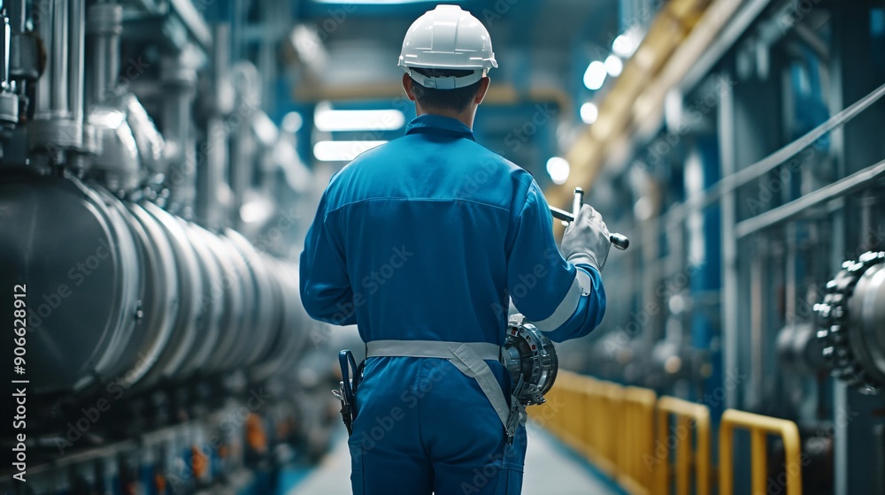 Engineer conducting root cause analysis on equipment failures ...