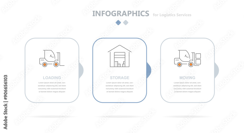Logistic modern rectangular colour infographics reflecting logistics ...