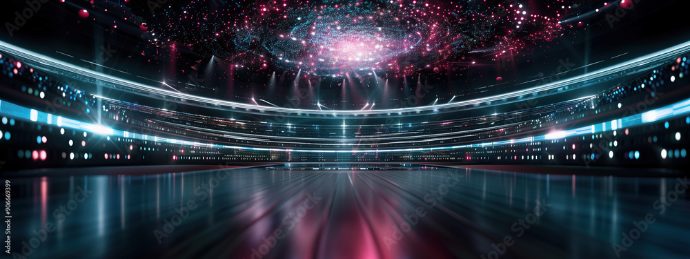 Circular LED Screen Stage with Symphony Orchestra in Hyper-Realistic ...