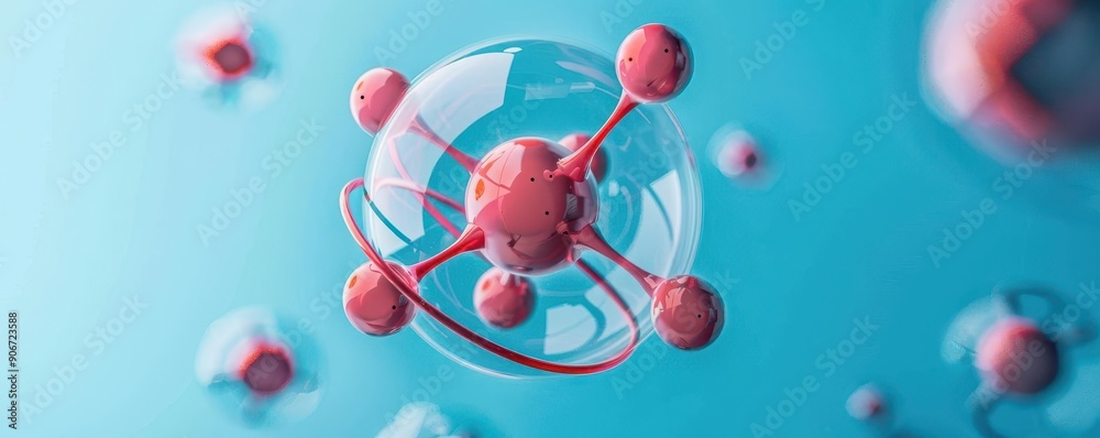 Atomic protons, fundamental atomic structure, top view, source of ...