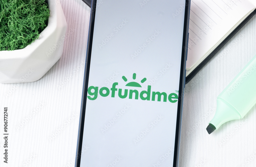 New York, USA - 1 August 2024: GoFundMe Logo on Phone Screen, Icon on ...
