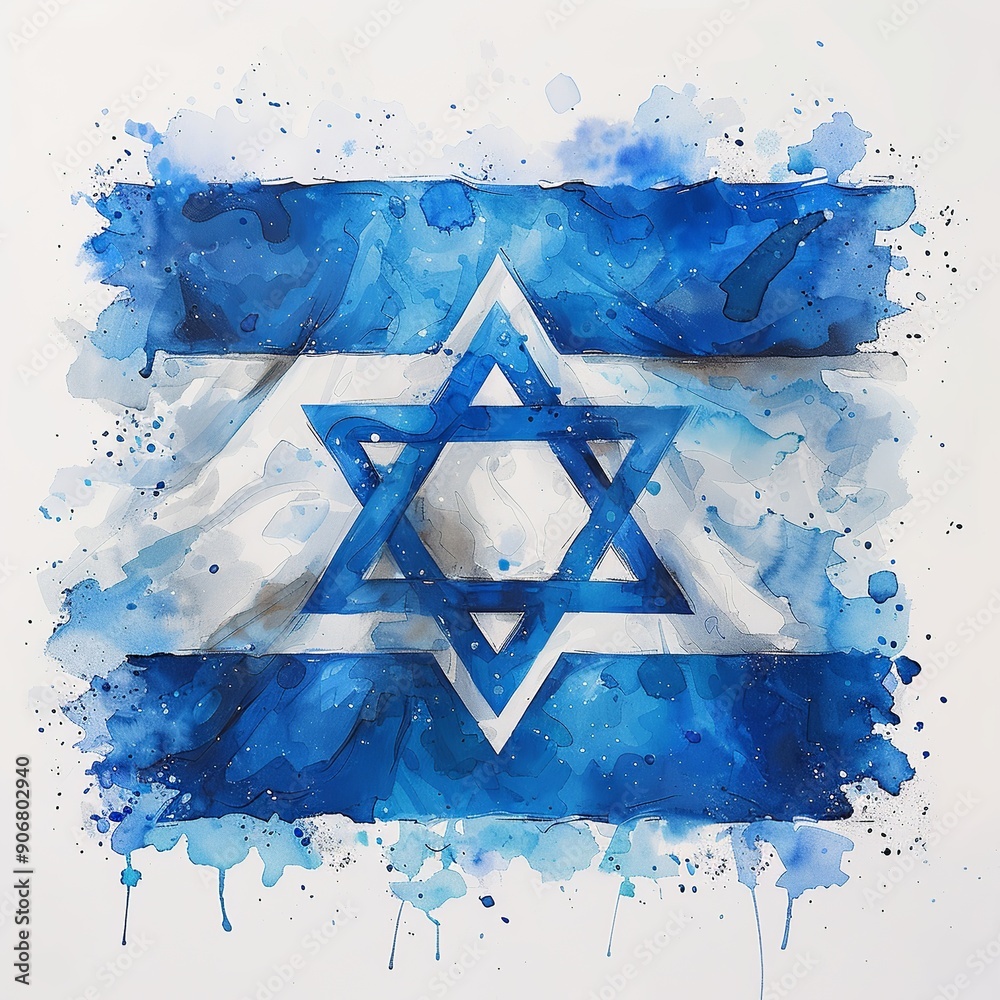 tration of the Israel flag showcases depth and realism, featuring a ...