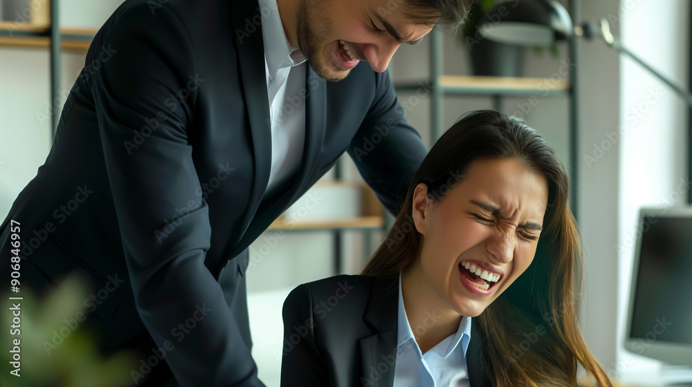 Female employee distressed by male boss's inappropriate behavior in ...